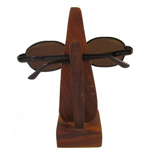 Nose shaped wooden specs holder