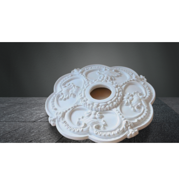 Polyurethane Ceiling Rose with centre Hole - 45 cm Diameter